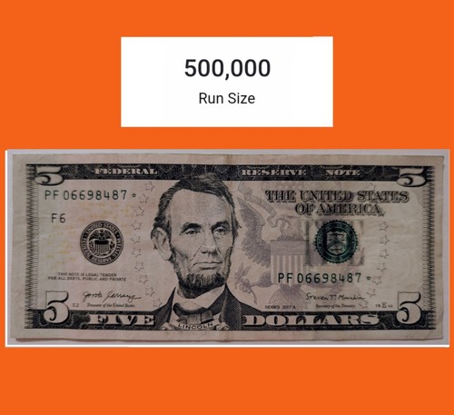 🟠⭐Super Rare $5 *STAR NOTE* ((500,000 Run-Size))⭐🟠 Free Shipping | eBay