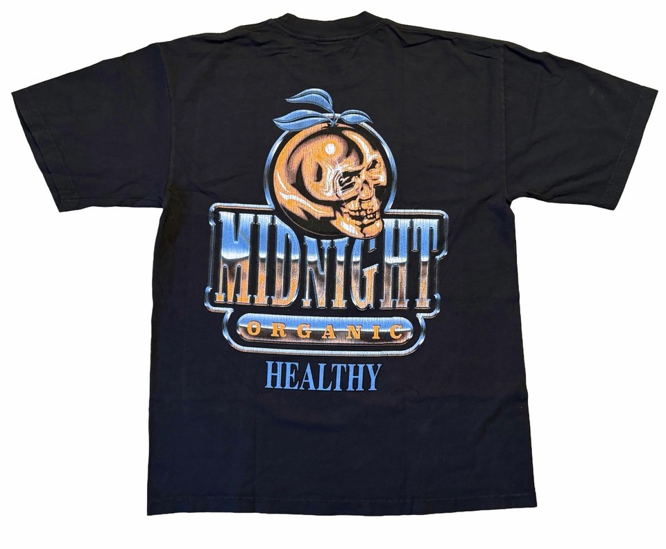 Midnight Organic 1991 Larry June Chrome Badge Healthy T Shirt, Size ...