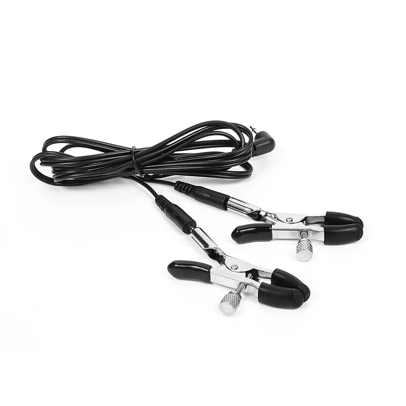 Adjustable E-stim Shock Breast Nipple Clamp Clip SM Bondage Stimulation ...