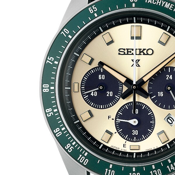 SEIKO PROSPEX SBDL115 Gold SPEEDTIMER Solar Chronograph Men's Watch Green Gift | eBay