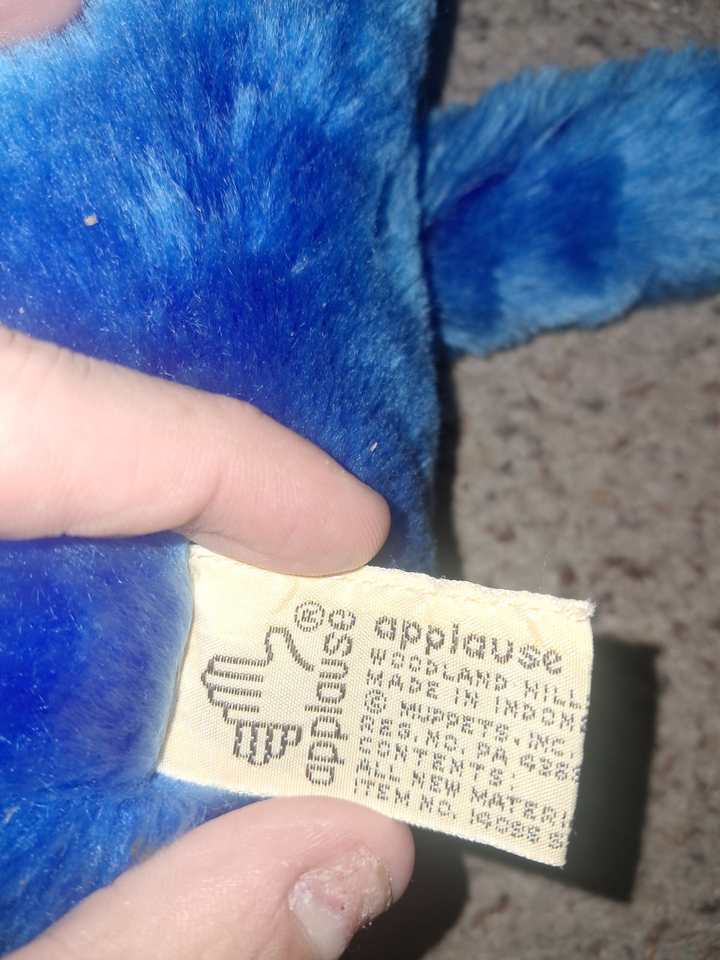 Vintage Applause Tag Sesame Street Muppets Grover Plush Stuffed Animal ...