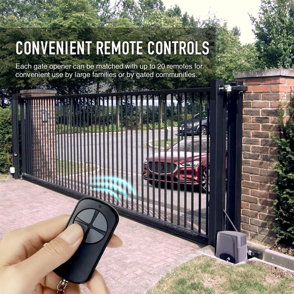 CO-Z 1800lb APP Control Automatic Sliding Gate Opener with Keypad & 4 ...