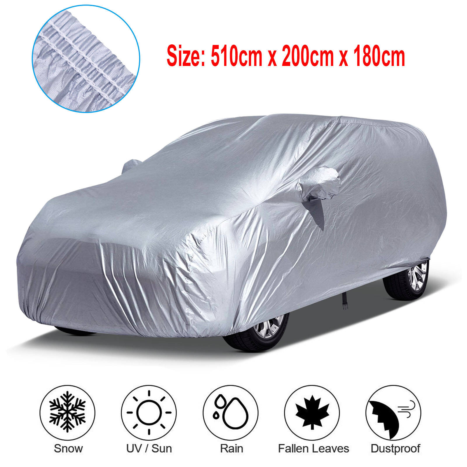 SUV Car Covers Extra Large Waterproof Windproof Dustproof UV Snow ...