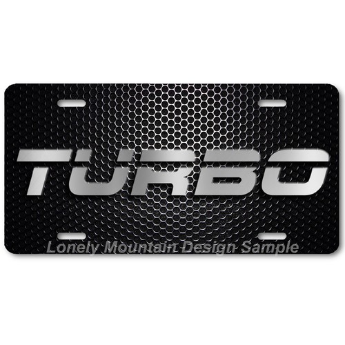Turbo Graphic Inspired Art on Mesh FLAT Aluminum Novelty Auto License ...