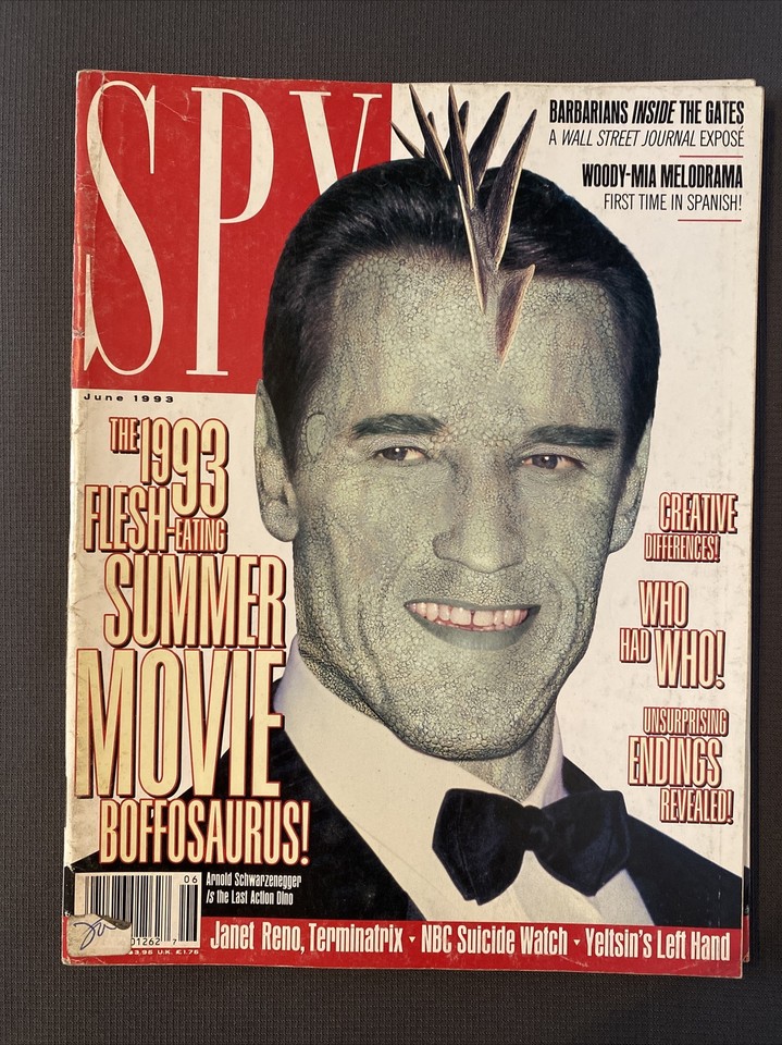 Spy Magazine June 1993 Arnold Schwarzenegger & Woody Allen & Mia Farrow ...
