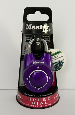 Master Lock 1500ID Speed Dial Combination Lock Purple New | eBay