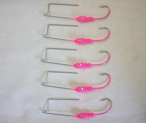 5 Mini Buzz Bait Heads * COLOR: HOT PINK * size 1/8 oz. #1 wire form | eBay