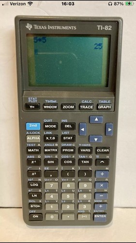 2 Texas Instruments TI-82 T-83 Handheld Graphing Calculator TESTED | eBay