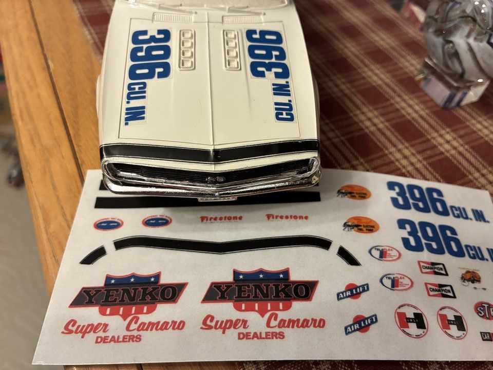 1968 CAMARO SS RS MPC 396 MODEL CAR “J-Kraft” DECAL. | eBay