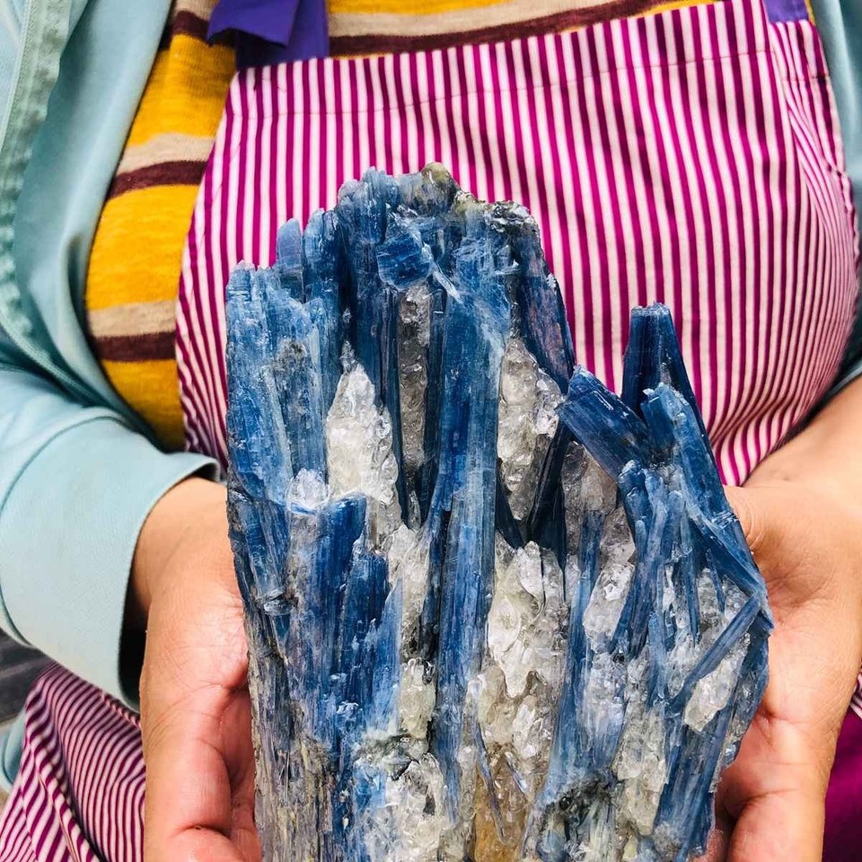 4.97LB 2pcs Natural Blue Kyanite Crystal Quartz Rough Mineral Specimen ...