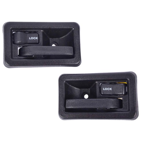 Inside Door Latch Handles Pair For Jeep Wrangler 87-04 W/ Rod Clips YJ ...