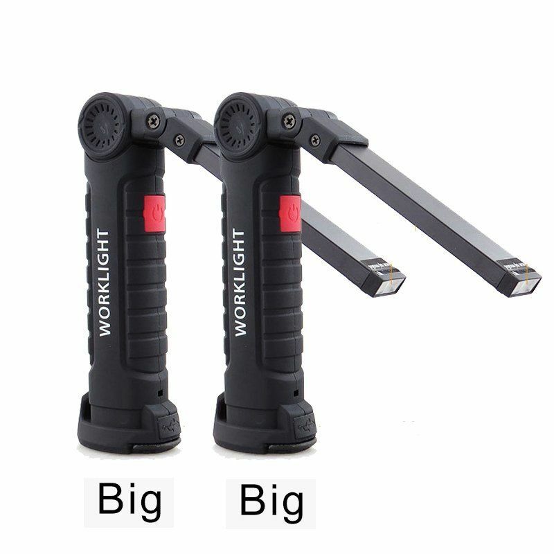 Rechargeable COB LED Slim Work Light Lamp Flashlight Inspect Folding ...