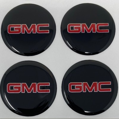 4 Wheel Center Cap Logo Sticker Decal Emblem Black 3.5" 88mm GMC 1500 ...