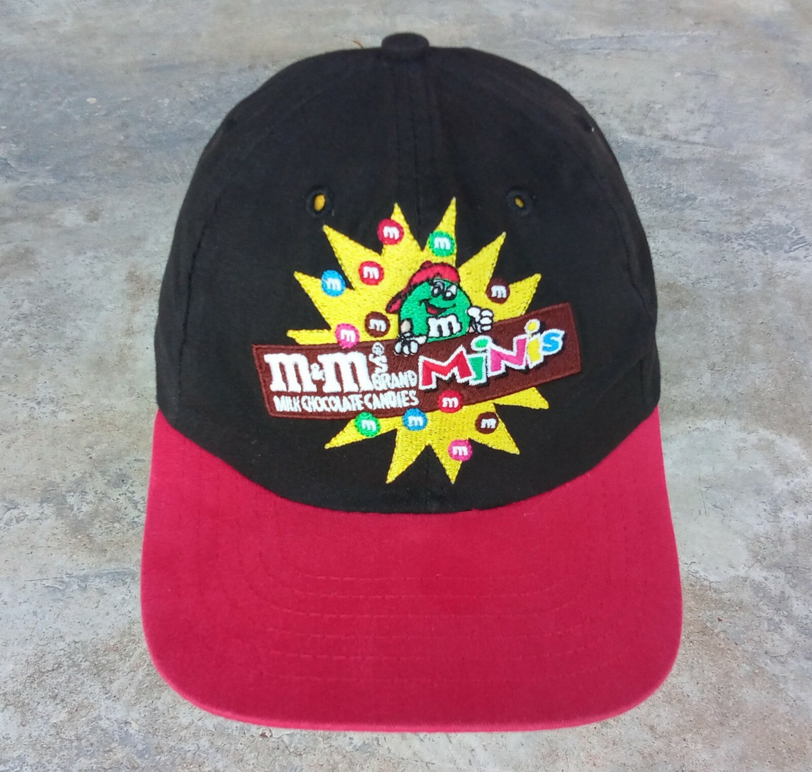 Vintage M&MS Minis Chocolate Candies Hat 1997 90s Mars Inc Snapback Two ...