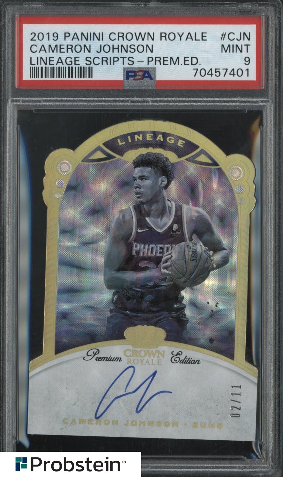 2019 Crown Royale Lineage Scripts Prem. Ed. Cameron Johnson RC AUTO /11 ...