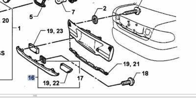 Genuine Holden New Unpainted Lower Boot Moulding Suits VT Commodore ...