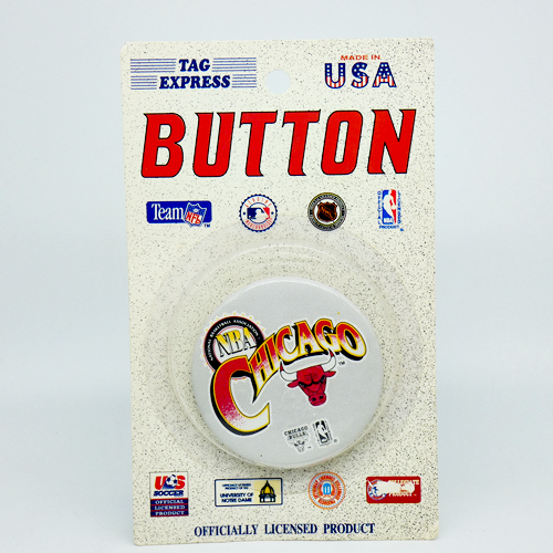 Chicago BULLS Button NEW Tag Express Duluth, Ga. USA Vintage Michael ...