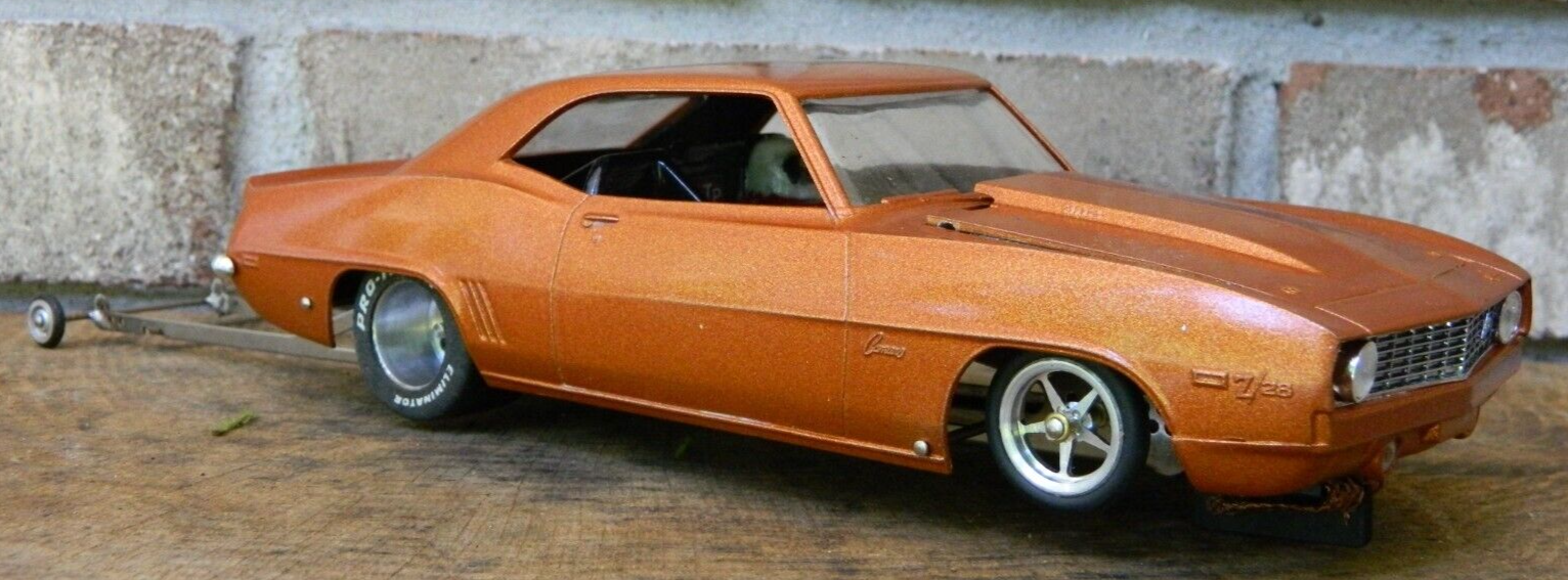 Custom 1:24 Hard Body 1969 Camaro Drag Slot Car w/ Parma Edge Chassis ...