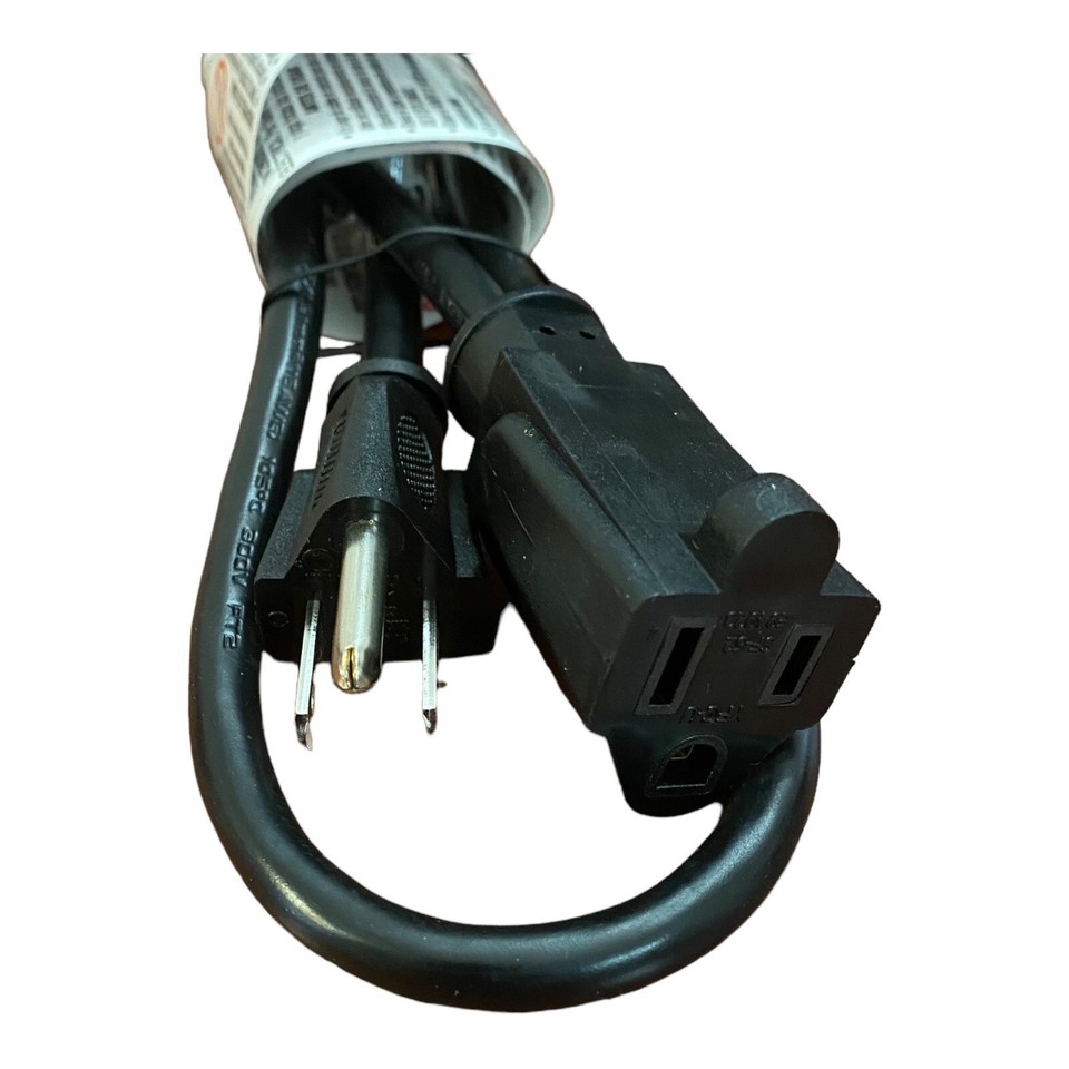 MONOPRICE 1 Pack 3ft Extension Cord 16/3 3 Prong Heavy Duty Indoor ...