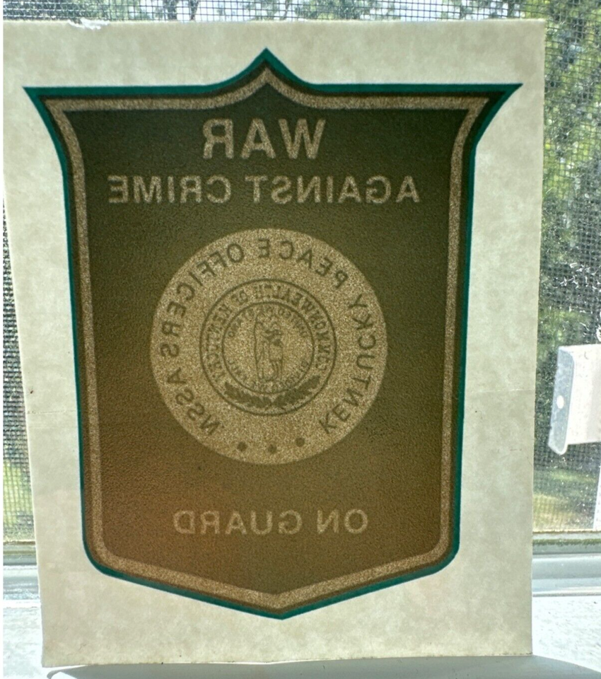 VTG 80's Kentucky Peace Officers Assn "War Against Crime On Guard ...