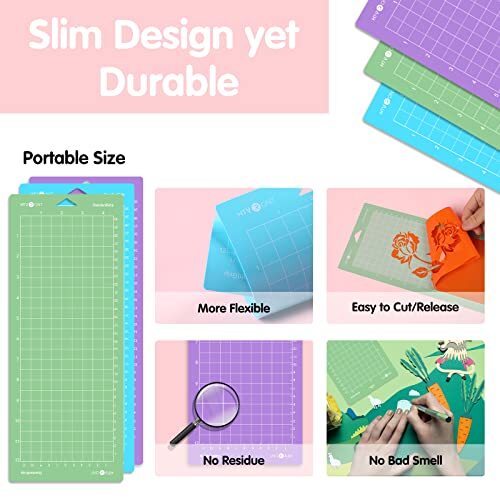 6 Pack Variety Grips Cutting Mat Quilting Mats for Cricut Joy, 4.5x12 ...