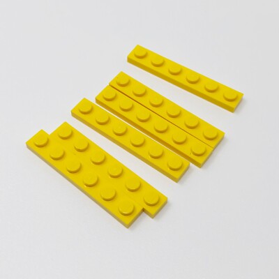 3666 LEGO Parts Plate 1x6 YELLOW (6) | eBay