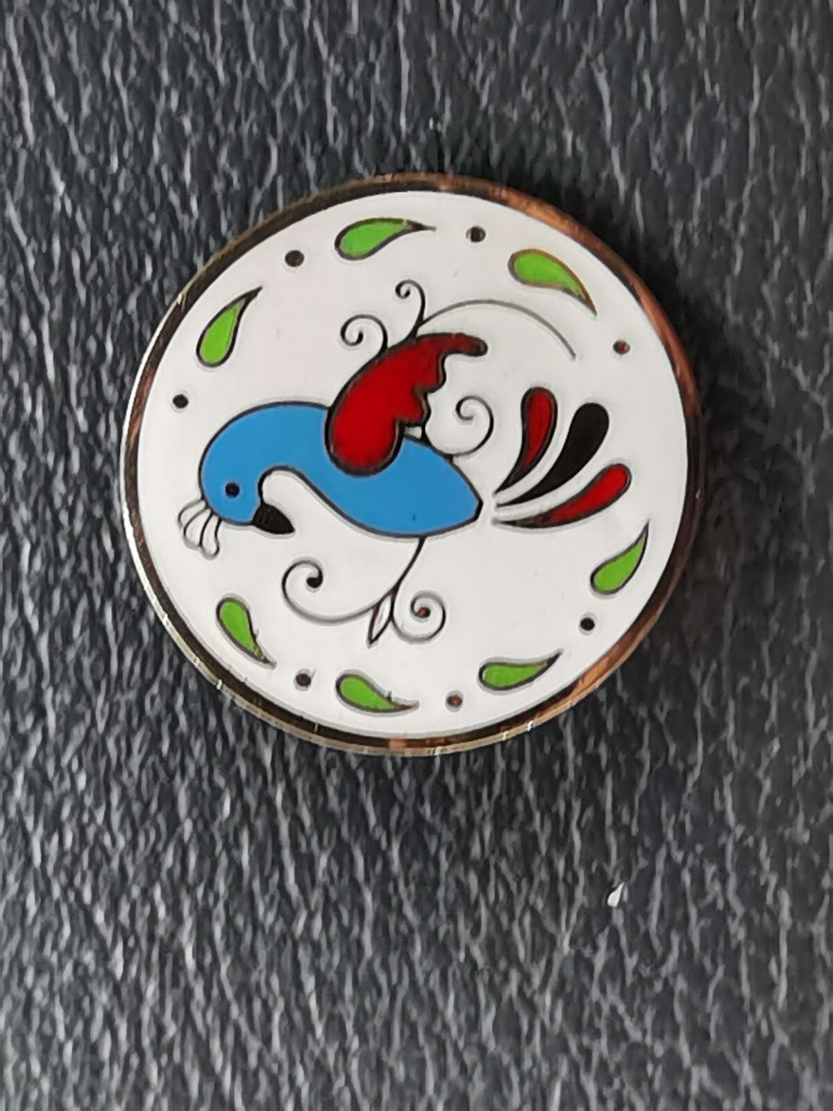 Pennsylvania Dutch Hex Distelfink Enamel Bird Brooch Vintage | eBay