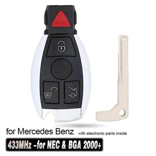 Support NEC & BGA 433MHz 4B for Mercedes-Benz 2000+ Keyless Remote Key ...