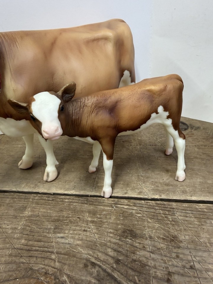 RARE BreyerFest 2008 Heidi Edelweiss Simmental Cow and Calf Set Breyer ...