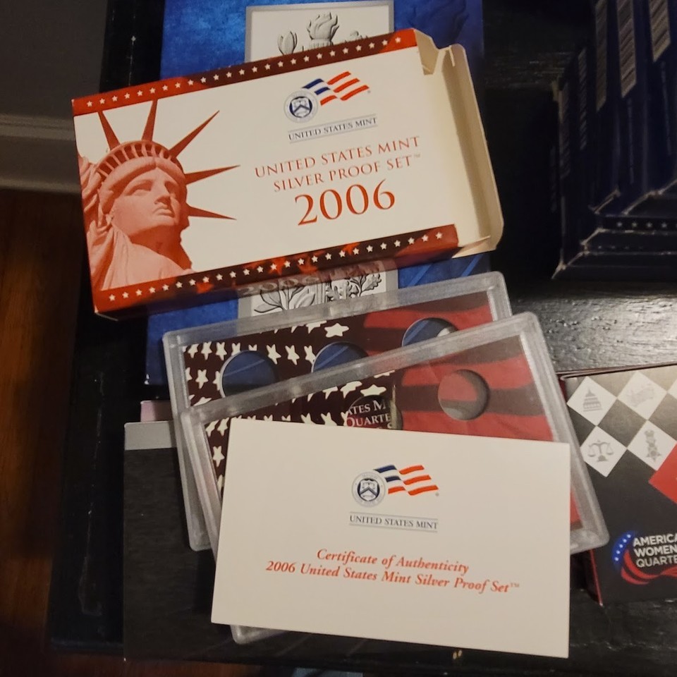 LOT 29 EMPTY US MINT PROOF SET BOXES, LENSES, & COAS - NO COINS! | eBay
