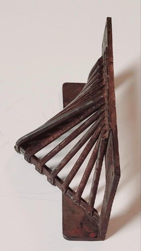 VINTAGE LIVE STEAM TRAIN SCALE- VERY DETAILED 7" METAL COW CATCHER FOR ...