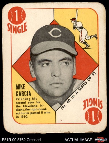 1951 Topps Red Back #40 Mike Garcia Indians 2 - GOOD | eBay
