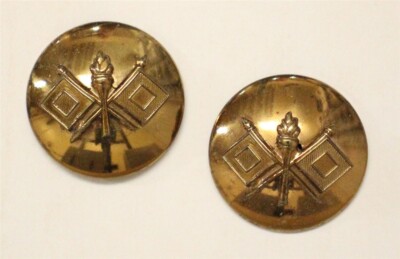 U.S. Army Enlisted Collar Pin set 7719: Signal, pair - domed, gilt | eBay