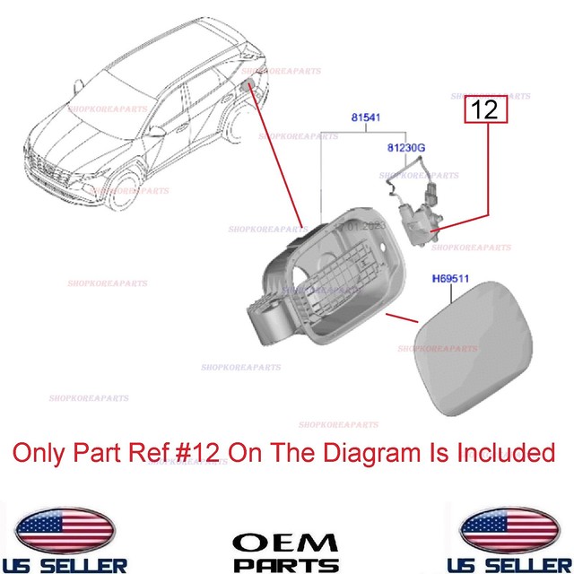 81560N9000 - OPENER ASSY-FUEL FILLER DR - Hyundai for sale online | eBay