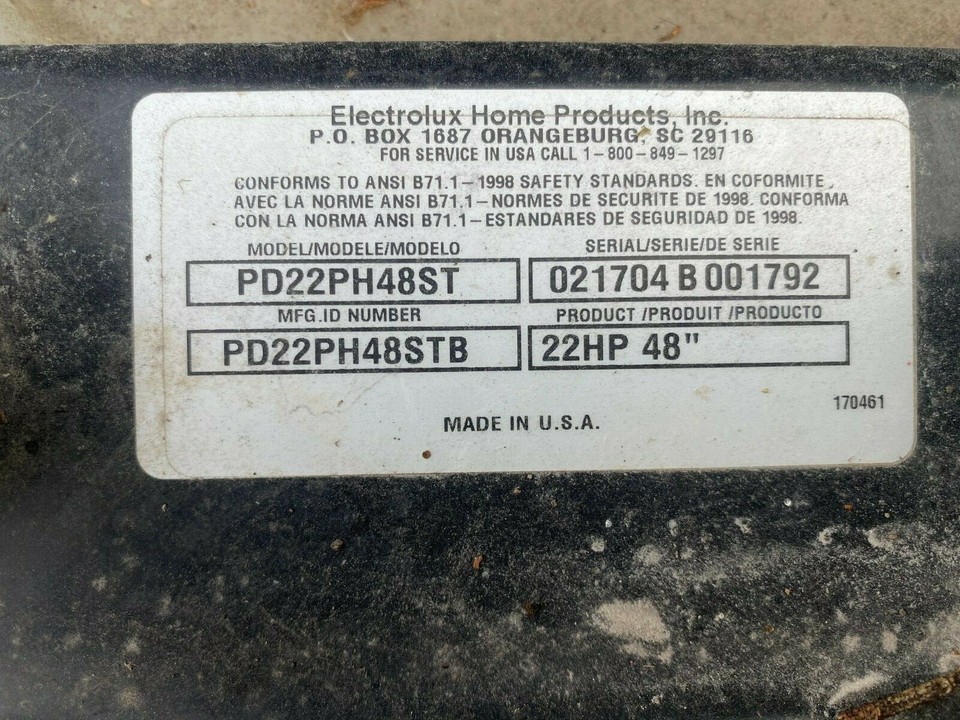 2004 Sears Craftsman PoulanPro 22hp 48"cut PH22PH48STparking brake rod ...