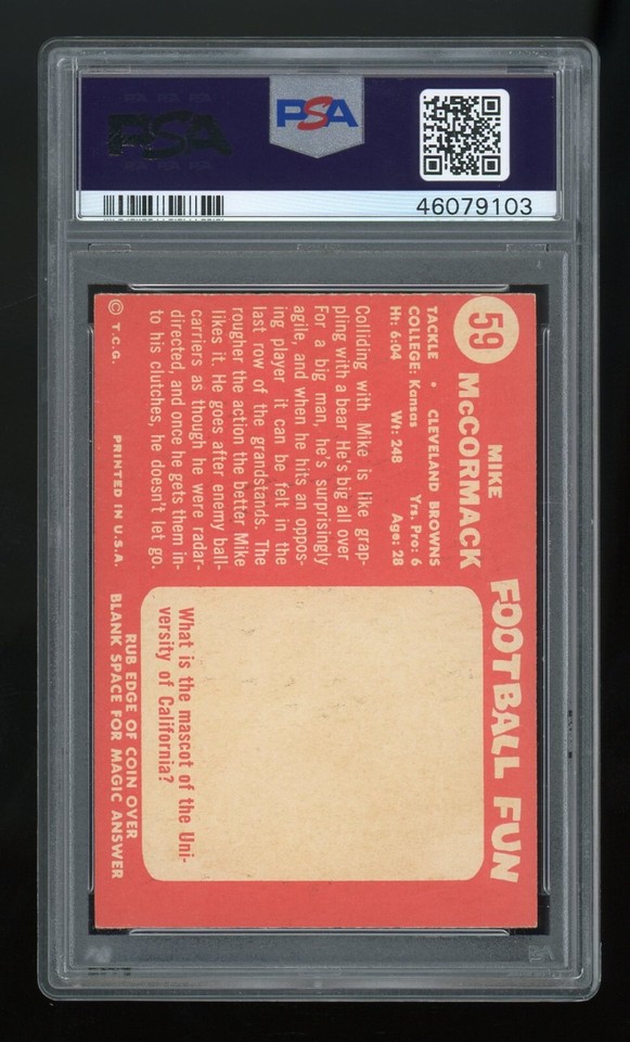1958 Topps #59 Mike McCormack PSA 8 NM-MT *A23G*#46079103 | eBay