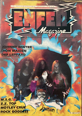 Enfer magazine n°8, Iron Maiden, Def Leppard, Mötley Crüe, ZZ Top ...