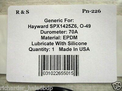 O-ring Hayward SPX1425Z6 / Union O-Ring R&S #226 / ASI Series C850 and ...