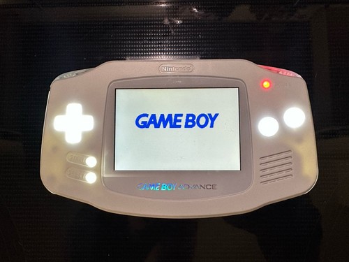 White Game Boy Advance GBA iPS LCD USB-C Rechargeable Battery LED ...