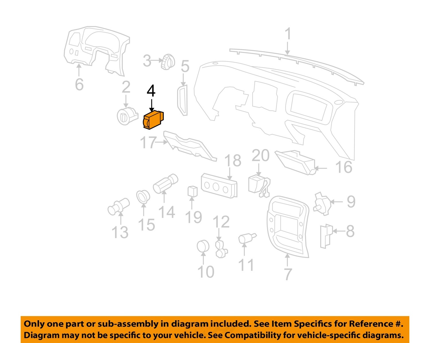 FORD OEM 04-06 Ranger-Instrument Light Rheostat F77Z11691AA | eBay
