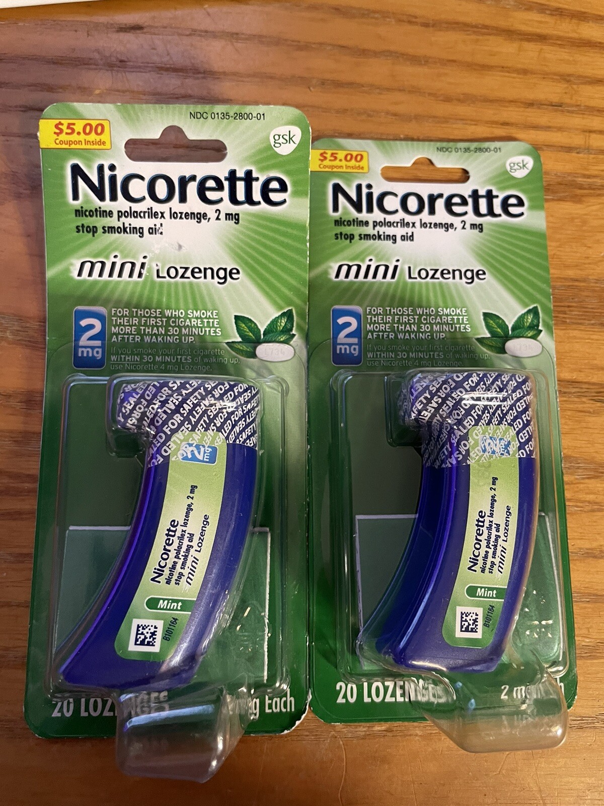 2 - Nicorette Mini Lozenge Mint -2MG (20CT Each) Exp 2025 Free Shipping ...