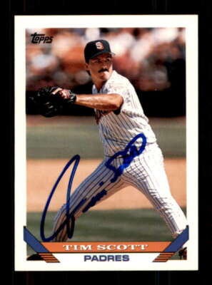 1993 Topps #166 Tim Scott AUTOGRAPHED!! Padres 240001 | eBay
