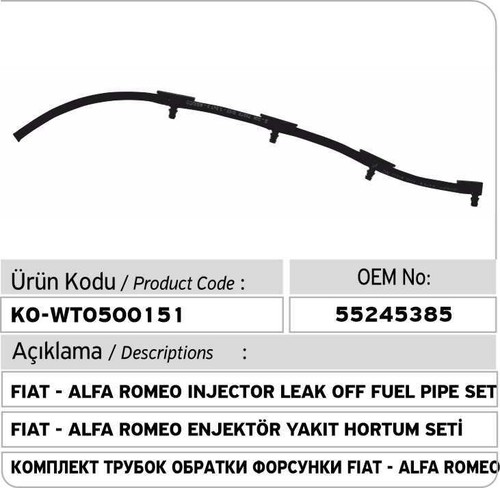 Fiat-Alfa Romeo- Opel - Lancia Fuel Pipe Set 9S51-9C993-BA - 1797152 ...