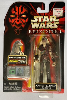 STAR WARS Phantom Menace CommTech CAPTAIN TARPALS 3.75" ACTION FIGURE ...