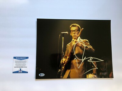 ELVIS COSTELLO SIGNED MUSIC LEGEND 11X14 PHOTO AUTOGRAPH BAS COA THE ...