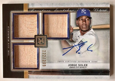 2020 Topps Museum Collection Signature Swatch Triple Relic Jorge Soler ...