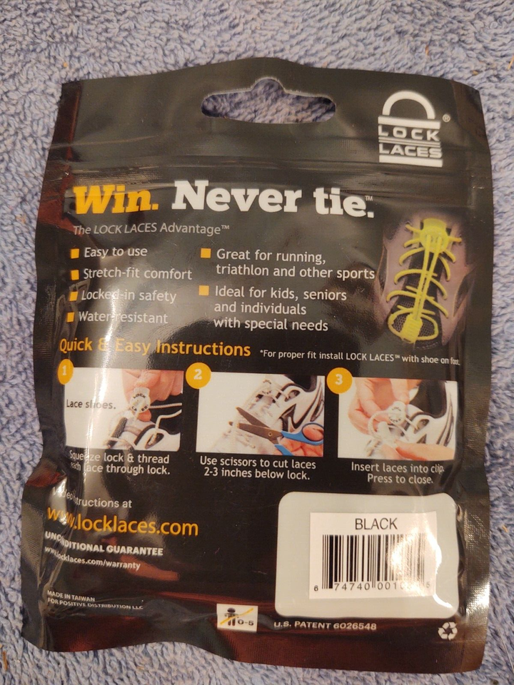 NEW Black Lock Laces - elastic shoelaces & fastening system ...
