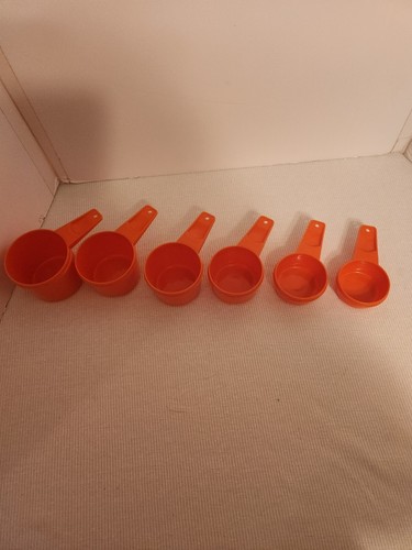 Vintage Tupperware Orange Measuring Cup Set Of Six Brand New Never Used ...