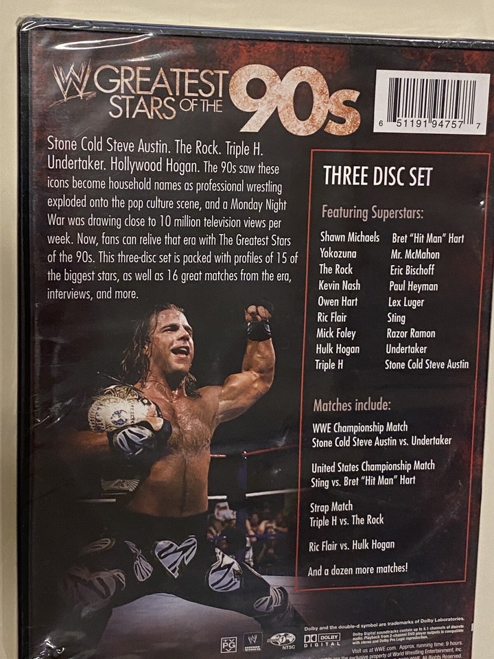 WWE Greatest Stars of the 90s (DVD, 2009, 3-Disc Set) Sealed | eBay