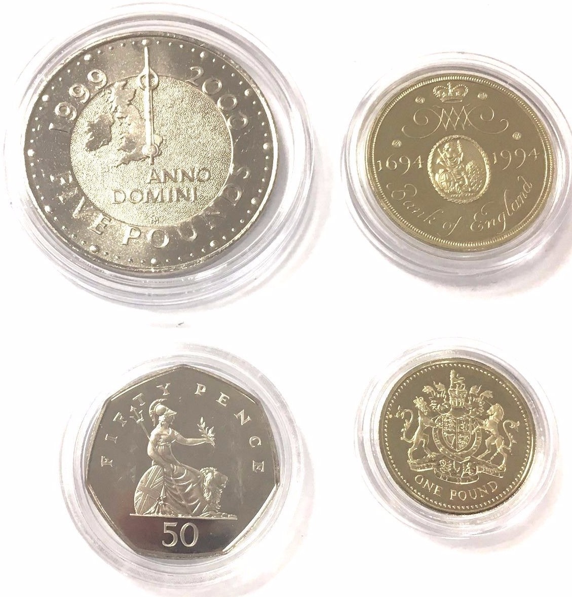 Lighthouse Coin Capsules Case £5 £2 £1 50p Storage Coin Hunt Choose ...